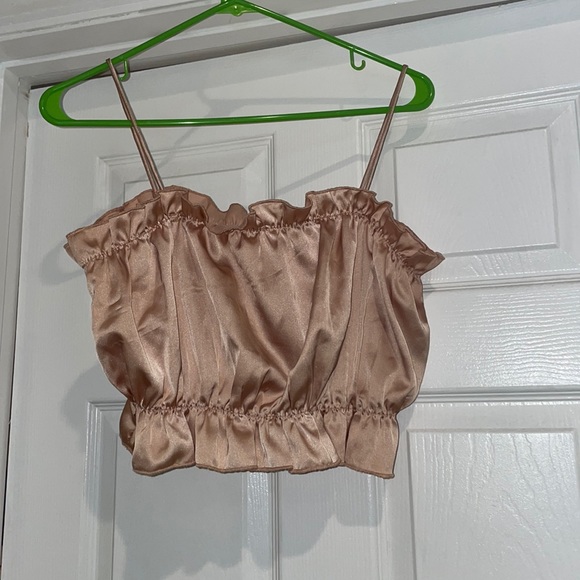 SHEIN | Tops | Rose Gold Cropped Top | Poshmark